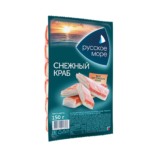 Crab sticks "Russian sea" "Snow crab" imitation pasteurized chilled 150 g